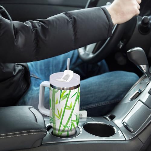 RPLIFE Zen Green Grove 40oz Tumbler with Handle, 30 Oz Tumbler with Handle, Coffee Tumbler for Women