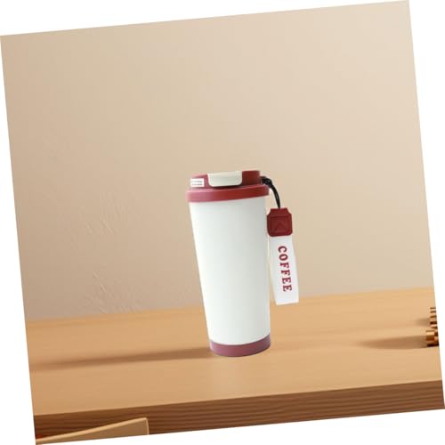 LABRIMP Sulated Stainless Steel Travel Cup Double-walled Straw Flip Lid Men's Women's Tumbler for Hot Tea Cold Iced Coffee Vacuum Insulated