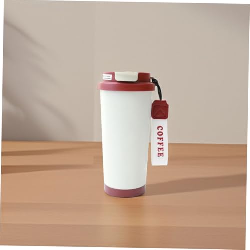LABRIMP Sulated Stainless Steel Travel Cup Double-walled Straw Flip Lid Men's Women's Tumbler for Hot Tea Cold Iced Coffee Vacuum Insulated