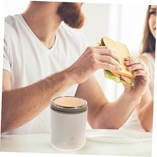 LIFKOME Sulated Soup Cup Handle Soup Mugs Lids Stainless Mug for Soup Microwave Soup Mug Lid Cereal to Go Bowl