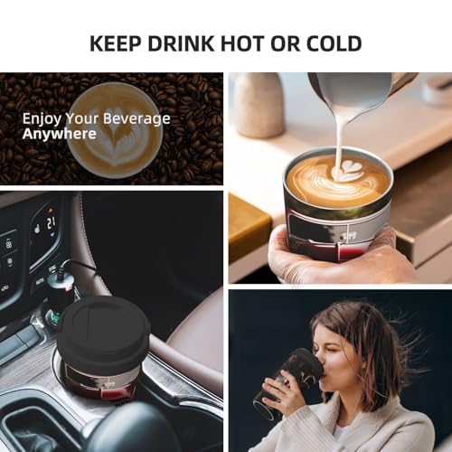 GTKSYNVE Reusable Coffee Mug with Lid and Handle, Classic Car Tumbler for Hot & Cold Drinks 16oz Stainless Steel Insulated Coffee Tumblers Double Wall Vacuum Thermal Cup