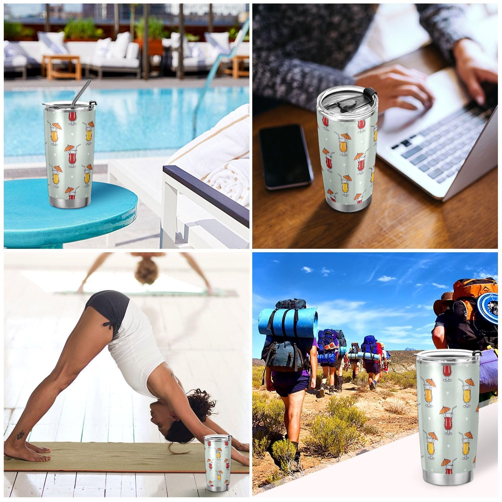 HXshaoye juice sunshade heart grey colorful Stainless Steel cups for hot and cold with Straw Lid coffee mug with lid for hot and cold drinks simply modern mug 20 oz vasos para cafe caliente termico