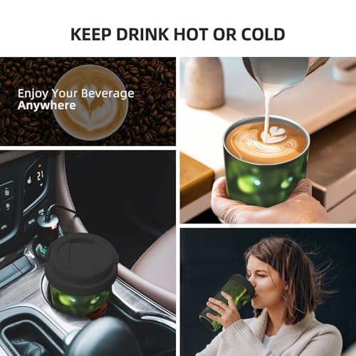 GTKSYNVE Reusable Coffee Mug with Lid and Handle, Little Ladybug Tumbler for Hot & Cold Drinks 16oz Stainless Steel Insulated Coffee Tumblers Double Wall Vacuum Thermal Cup