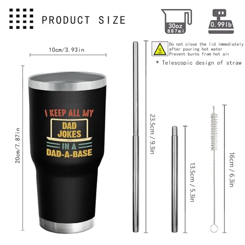 Vintage I Keep All My Dads Jokes In A Dads A Base Fathers Day Tumblers For Gym