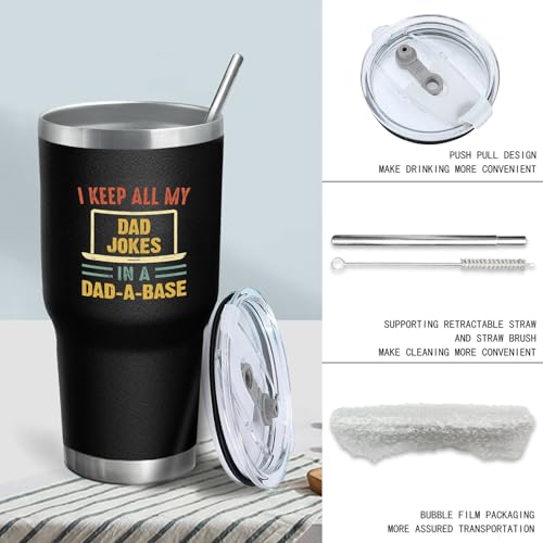 Vintage I Keep All My Dads Jokes In A Dads A Base Fathers Day Tumblers For Gym