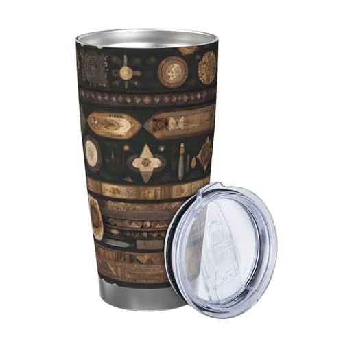 WXZYFP Car cup (single silver rim), can use a straw or drink directly, easy to use.Bohemian style