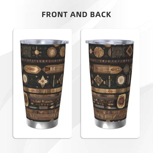 WXZYFP Car cup (single silver rim), can use a straw or drink directly, easy to use.Bohemian style