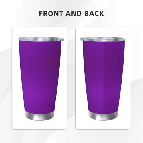 WXZYFP Car cup (single silver rim), can use a straw or drink directly, easy to use.Solid color dark purple