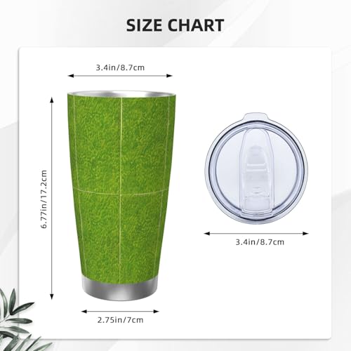 WXZYFP Car cup (single silver rim), can use a straw or drink directly, easy to use.Green Grassland