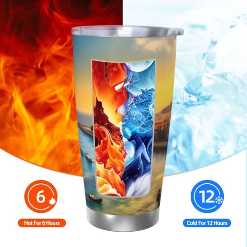 WXZYFP Car cup (single silver rim), can use a straw or drink directly, easy to use.Sunset in Barcelona