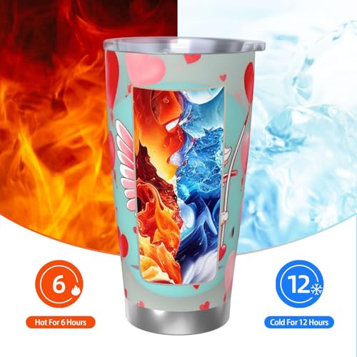 WXZYFP Car cup (single silver rim), can use a straw or drink directly, easy to use.Cute loving boy
