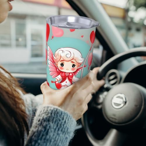 WXZYFP Car cup (single silver rim), can use a straw or drink directly, easy to use.Cute loving boy