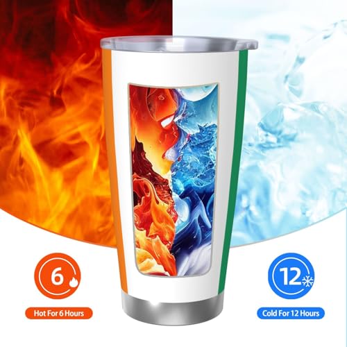 WXZYFP Car cup (single silver rim), can use a straw or drink directly, easy to use.Flag of Cote d'Ivoire