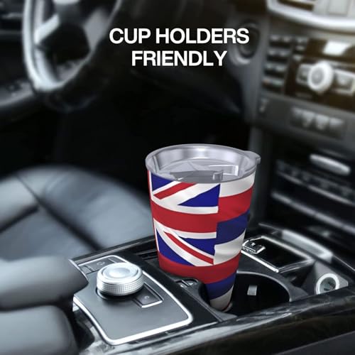WXZYFP Car cup (single silver rim), can use a straw or drink directly, easy to use.Flag of Hawaii American