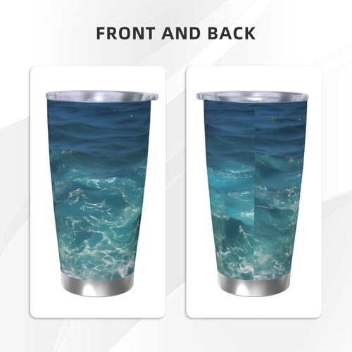 WXZYFP Car cup (single silver rim), can use a straw or drink directly, easy to use.The Deep Ocean