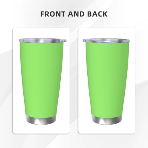 WXZYFP Car cup (single silver rim), can use a straw or drink directly, easy to use.Solid color light green