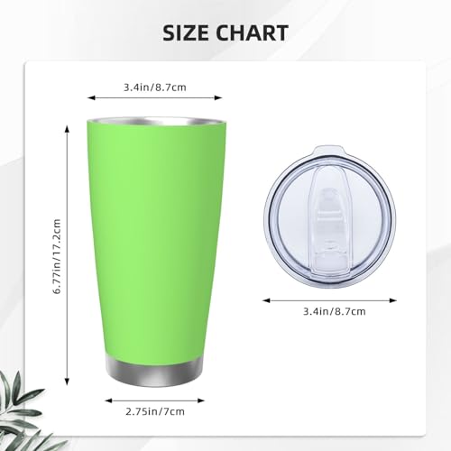 WXZYFP Car cup (single silver rim), can use a straw or drink directly, easy to use.Solid color light green