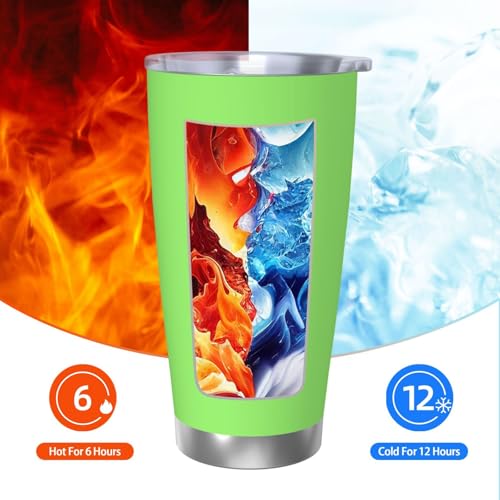 WXZYFP Car cup (single silver rim), can use a straw or drink directly, easy to use.Solid color light green