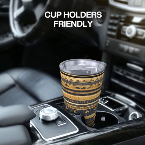 WXZYFP Car cup (single silver rim), can use a straw or drink directly, easy to use.Egyptian Pharaonic Frescoes