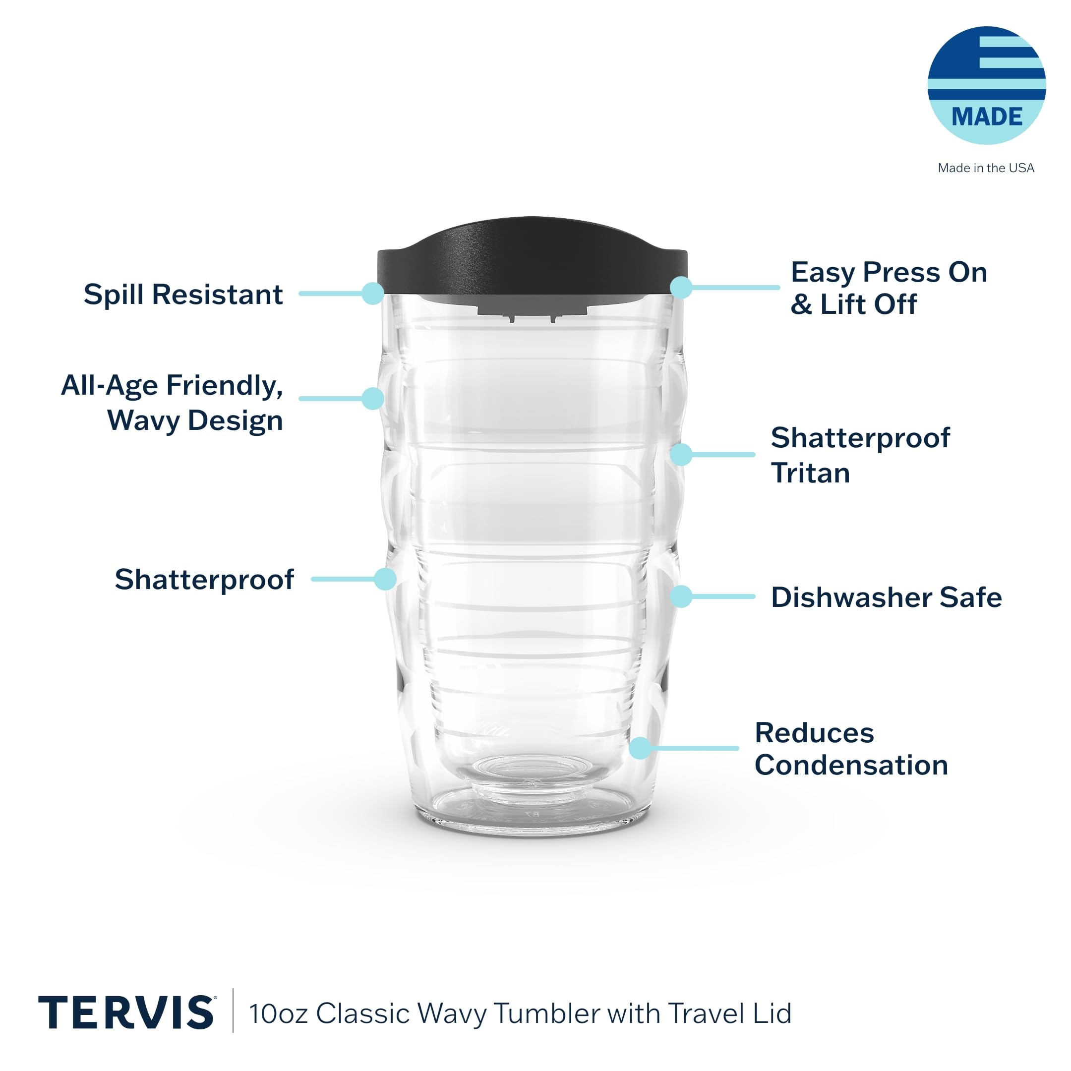 Tervis Disney - Princess Paradise Made in USA Double Walled Insulated Tumbler Travel Cup Keeps Drinks Cold & Hot, 10oz Wavy, Classic
