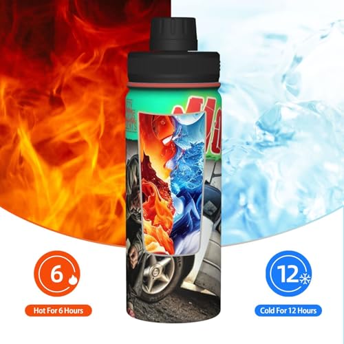 Mozzys Tumbler 18 oz Stainless Steel Sports Insulated Kettle Travel Drinking Cup Water Bottle with Lid