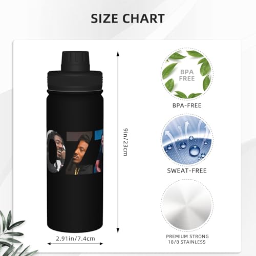 Mozzys Tumbler 18 oz Stainless Steel Sports Insulated Kettle Travel Drinking Cup Water Bottle with Lid