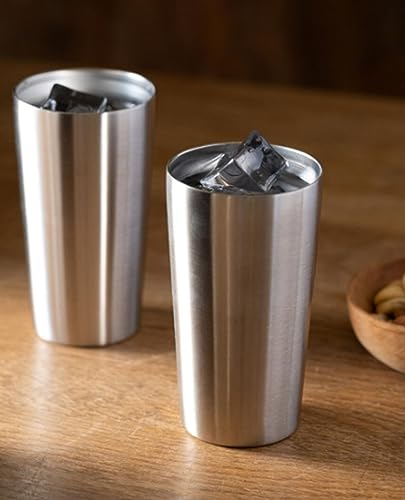 J-kitchens Stainless Steel Cup Pair Tumbler Vacuum Double Layer Construction, 11.8 fl oz (350 ml)