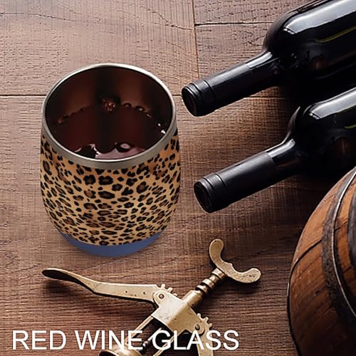 WYUSPGK 304 Stainless Steel Insulated Cup, Leopard Print Print Smooth Rim, Durable & Reusable - Perfect for Office, Home, And Travel