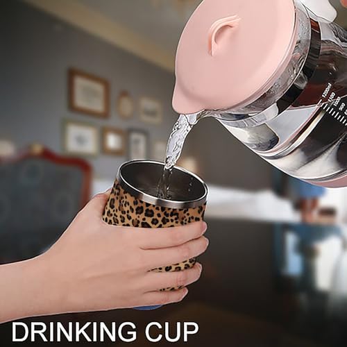 WYUSPGK 304 Stainless Steel Insulated Cup, Leopard Print Print Smooth Rim, Durable & Reusable - Perfect for Office, Home, And Travel