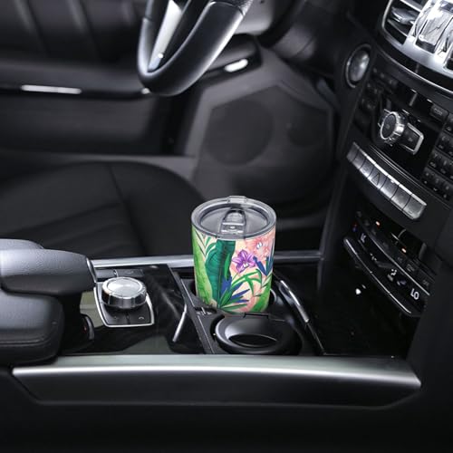 IYERSKD Palm Tree Leaf Pattern 20 oz Stainless Steel Tumbler Vacuum Insulated Leakproof Travel Mug for Car Office Gym
