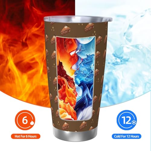 WXZYFP Car cup (single silver rim), can use a straw or drink directly, easy to use.Chocolate Squares Cake