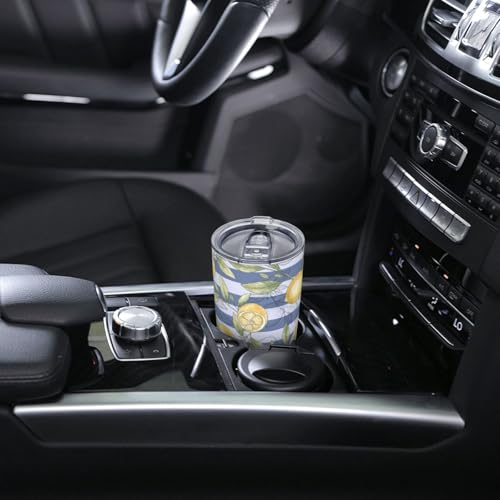 IYERSKD Fruit Lemon 20 oz Stainless Steel Tumbler Vacuum Insulated Leakproof Travel Mug for Car Office Gym