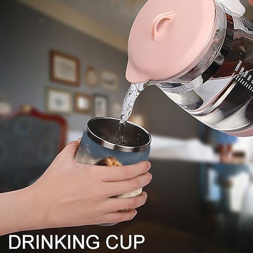 WYUSPGK 304 Stainless Steel Insulated Cup, Two Lions Print Smooth Rim, Durable & Reusable - Perfect for Office, Home, And Travel