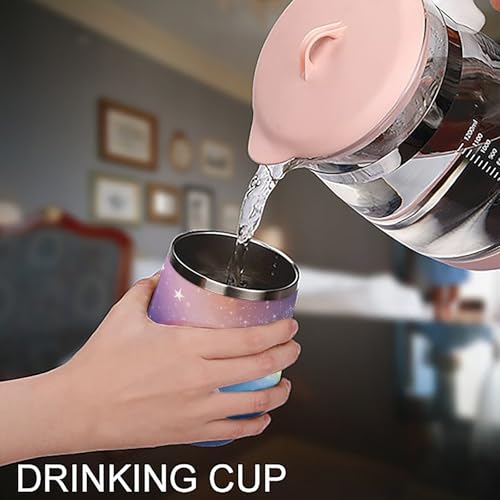 WYUSPGK 304 Stainless Steel Insulated Cup, Star in Rainbow Print Smooth Rim, Durable & Reusable - Perfect for Office, Home, And Travel