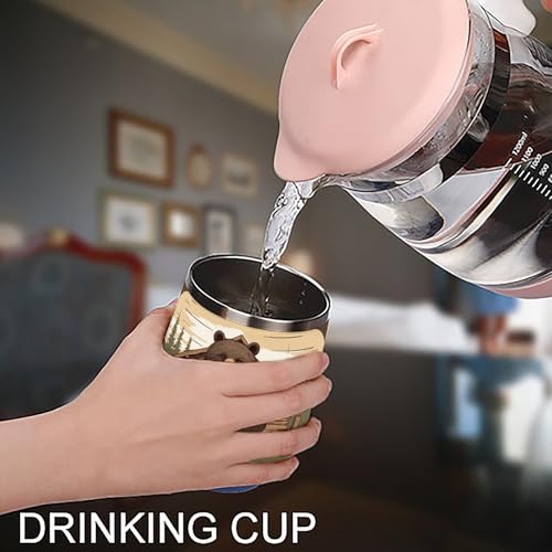 WYUSPGK 304 Stainless Steel Insulated Cup, Rustic Lodge Bear Print Smooth Rim, Durable & Reusable - Perfect for Office, Home, And Travel