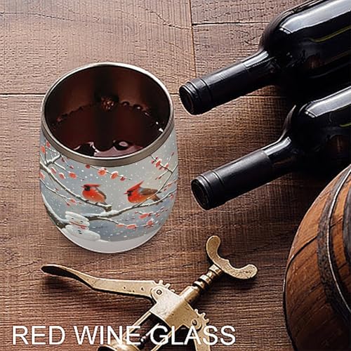 WYUSPGK 304 Stainless Steel Insulated Cup, Winter Plum Blossom Print Smooth Rim, Durable & Reusable - Perfect for Office, Home, And Travel