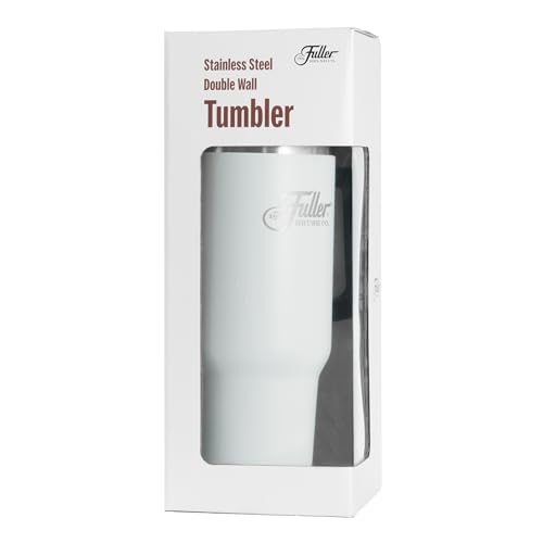 Fuller Brush Stainless Steel Tumbler with Handle - 40 oz. – Lead & BPA-Free - Double-Wall Insulated Travel Mug – Keeps Drinks Hot or Cold for Hours – Spill-Resistant Lid & Straw (Gray)