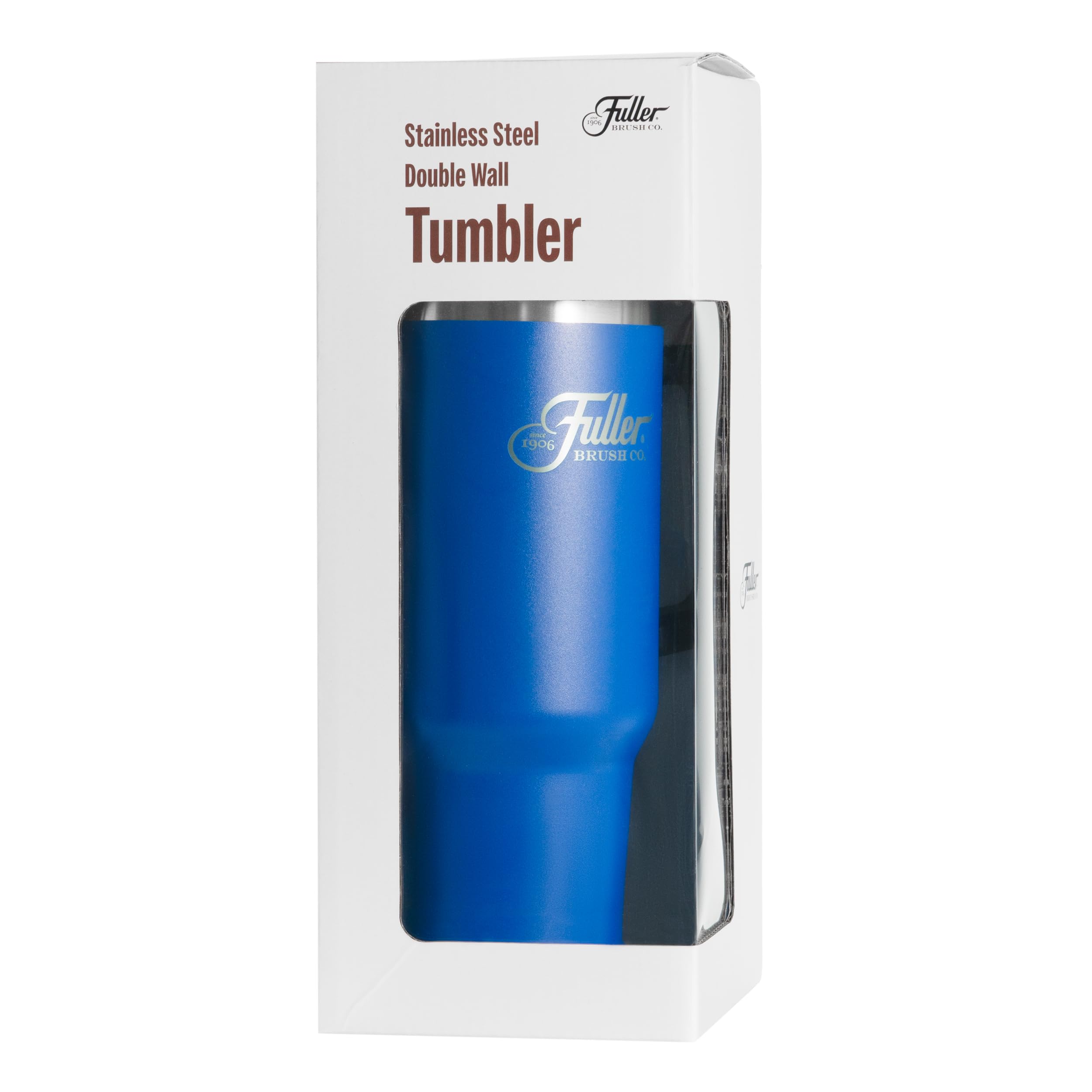 Fuller Brush Stainless Steel Tumbler with Handle - 40 oz. – Lead & BPA-Free - Double-Wall Insulated Travel Mug – Keeps Drinks Hot or Cold for Hours – Spill-Resistant Lid & Straw (Mazarine Blue)