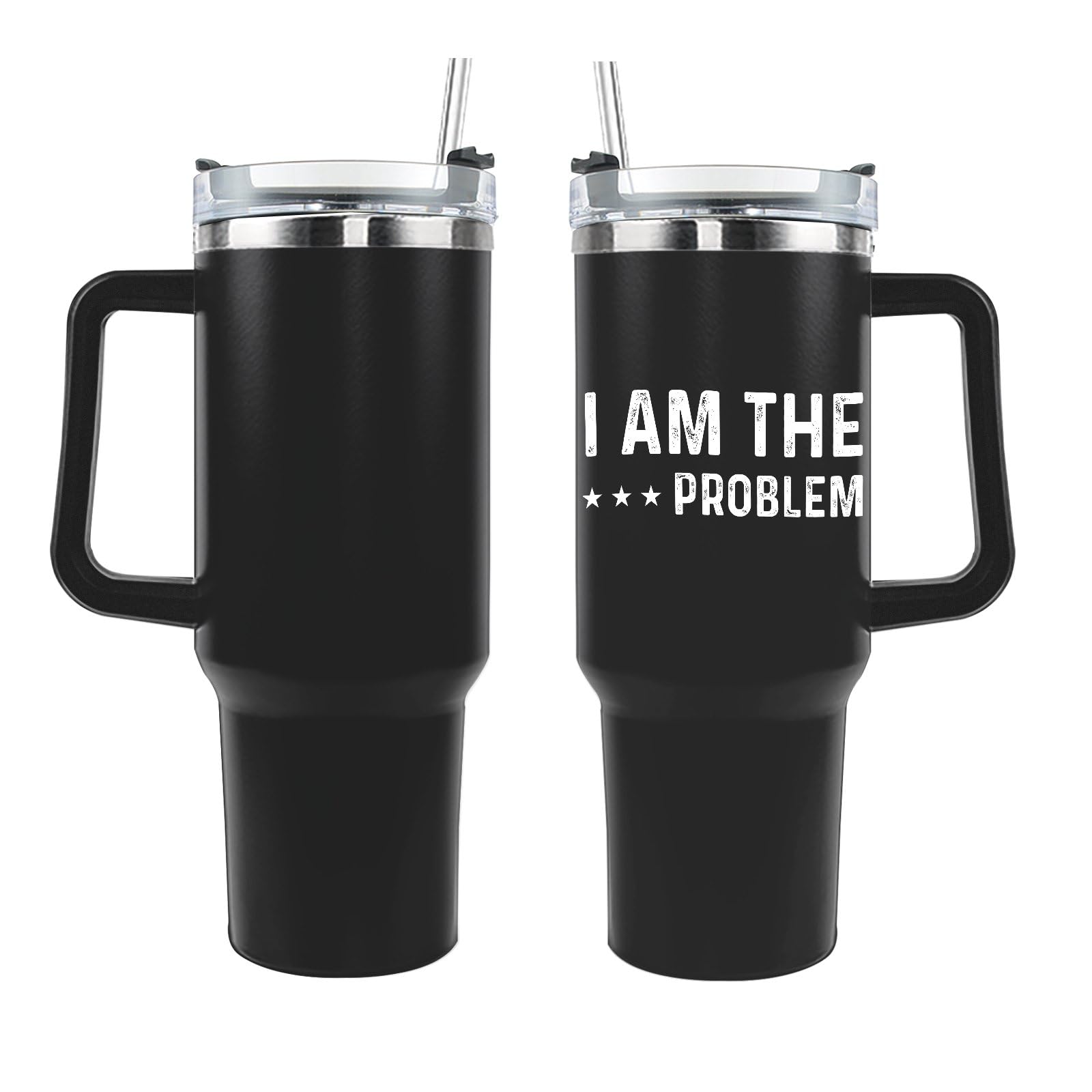 liabiliies 40 oz Tumbler with Handle i am the problem Tumbler Personalized Tumblers with Lid and Straw Insulated Tumbler Stainless Steel Tumblers Funny Gifts for Men