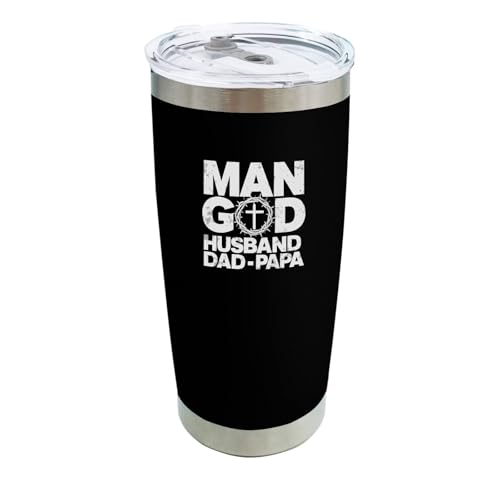liabiliies Man of God Husband Dad papa Tumbler Coffee Tumblers 20 oz Tumbler with Lid and Straw Insulated Tumblers Stainless Steel Tumbler Funny Gifts for Men