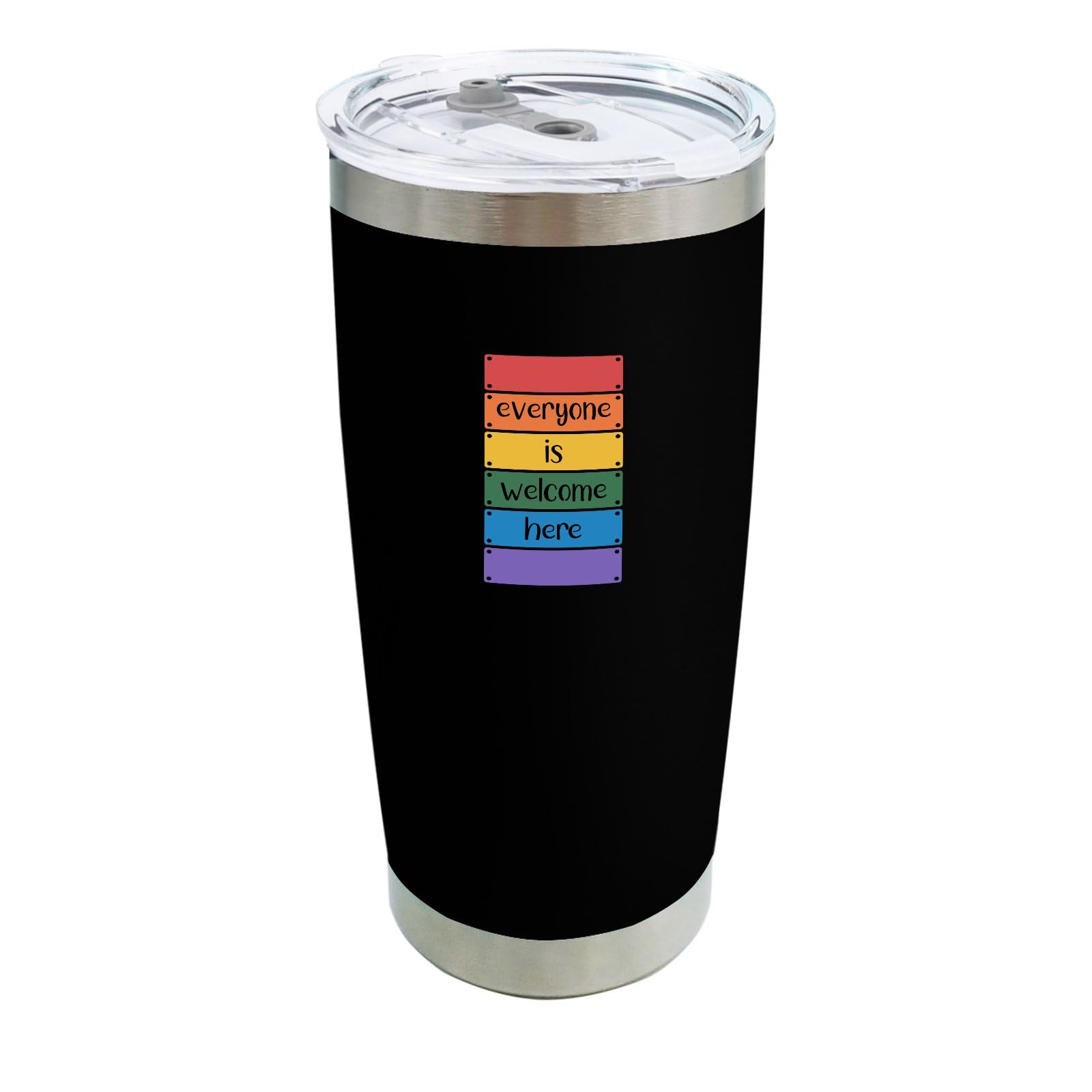 liabiliies Coffee Tumbler 20 oz Everyone is Welcome Here Tumbler with Lid and Straw Insulated Tumblers Stainless Steel Tumbler Funny Gifts for Men