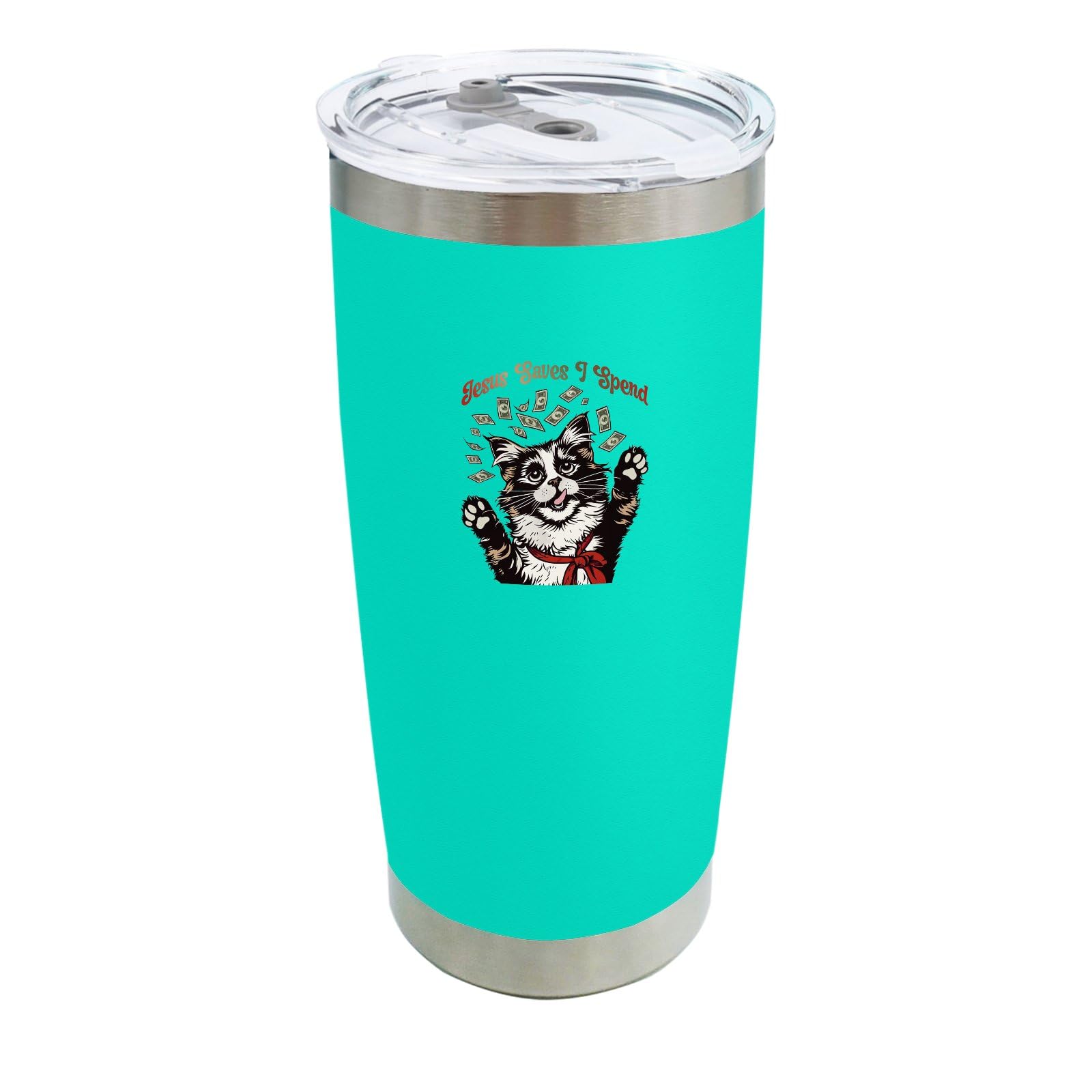 liabiliies jesus saves i spend Tumbler Coffee Tumblers 20 oz Tumbler with Lid and Straw Insulated Tumblers Stainless Steel Tumbler Funny Gifts
