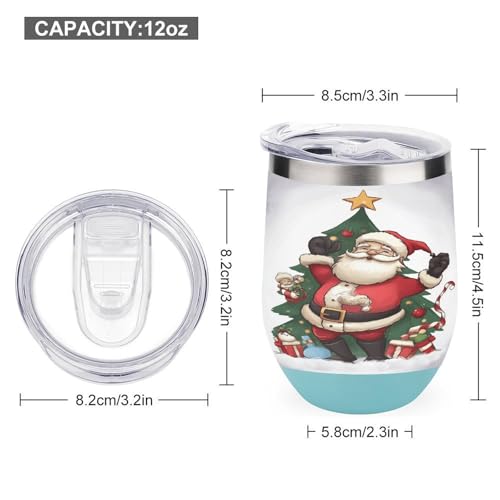 Stainless Steel Insulated Cup, Merry Christmas Print 304 Stainless Steel, Smooth Round Rim Ideal for Office, Home, And Gift Giving