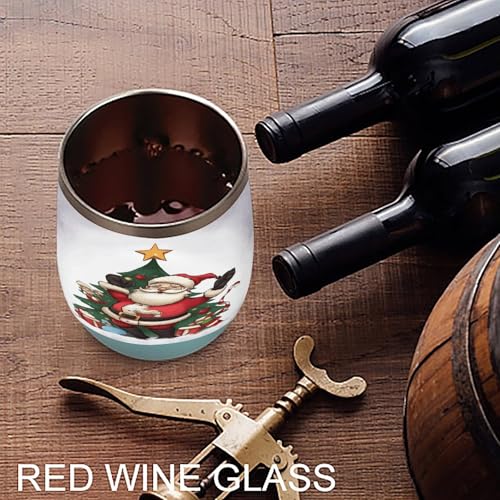 Stainless Steel Insulated Cup, Merry Christmas Print 304 Stainless Steel, Smooth Round Rim Ideal for Office, Home, And Gift Giving