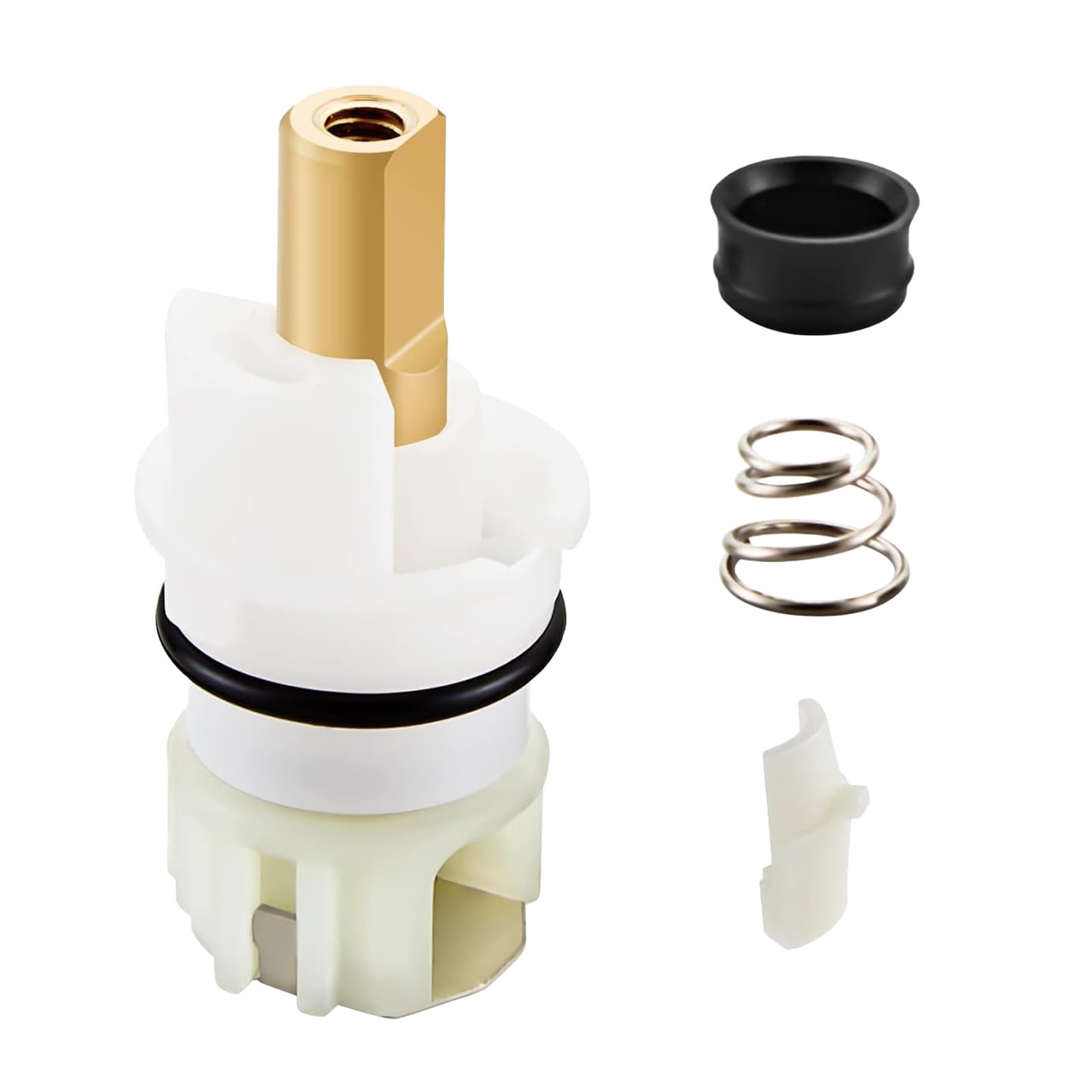 RP25513 Faucet Stem Replacement Kit for Delta Two-Handle Faucets - Includes RP24096 Cartridge, RP4993 Seat & Spring, RP24097 Turn Stop - Durable Brass & Plastic Construction (1 Pack)