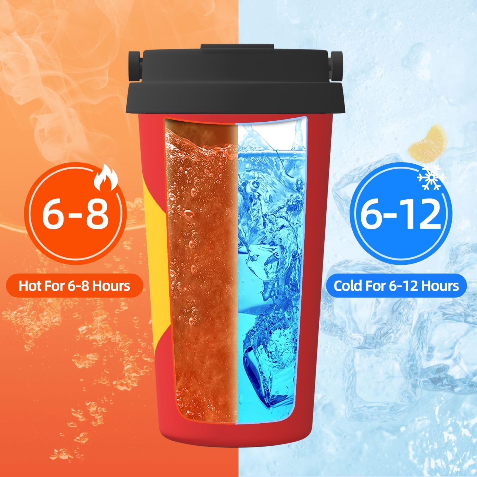 WZYCWB Flag of Timor-Leste Portable insulated coffee cup - 12 hours long-lasting heat preservation, suitable for car, office and outdoor use,