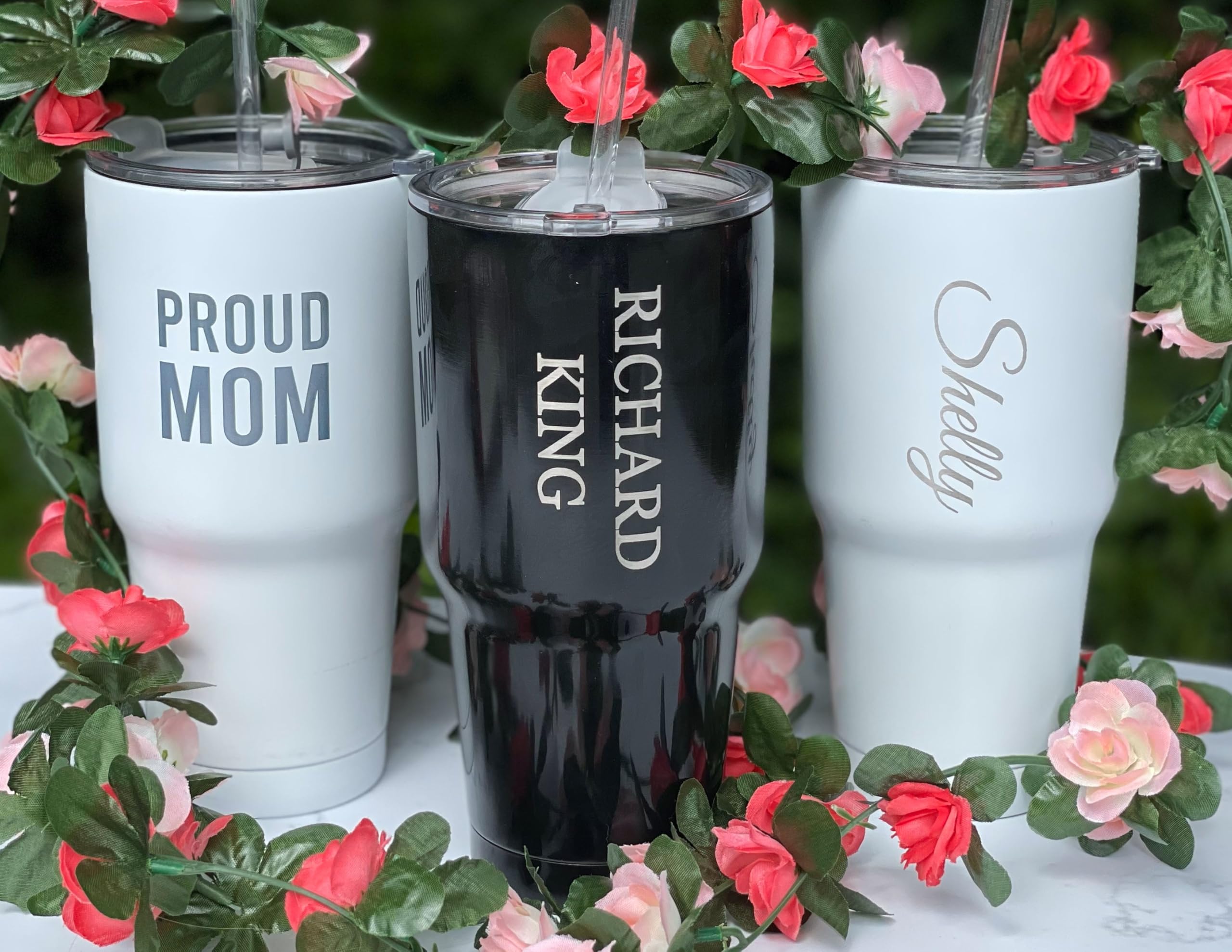 R and R Imports UNLV Rebels 24 oz Engraved Insulated Stainless Steel Tumbler White Officially Licensed Single