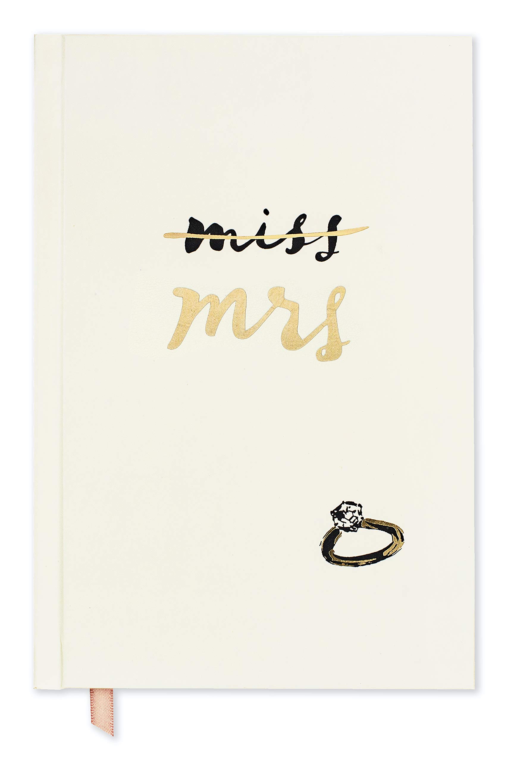 kate spade new york 20 oz Acrylic Miss to Mrs. Tumbler Bundle with 8.25" x 5.25" Bridal Journal with 200 Lined Pages, Miss to Mrs.