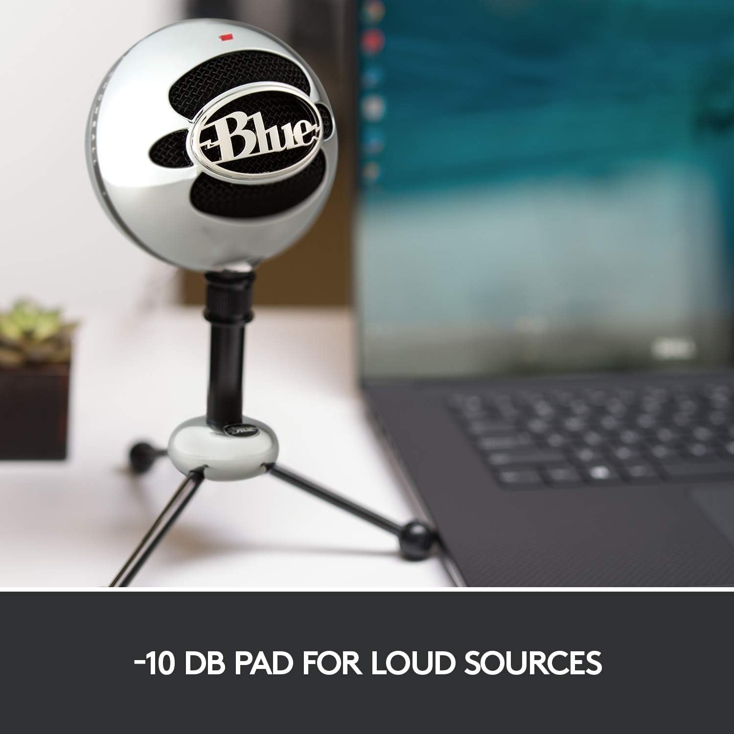 Logitech for Creators Blue Snowball USB Microphone for PC, Mac, Gaming, Streaming, Podcasting, Condenser Mic with Cardioid and Omnidirectional Pickup Patterns β Brushed Aluminum (Renewed)