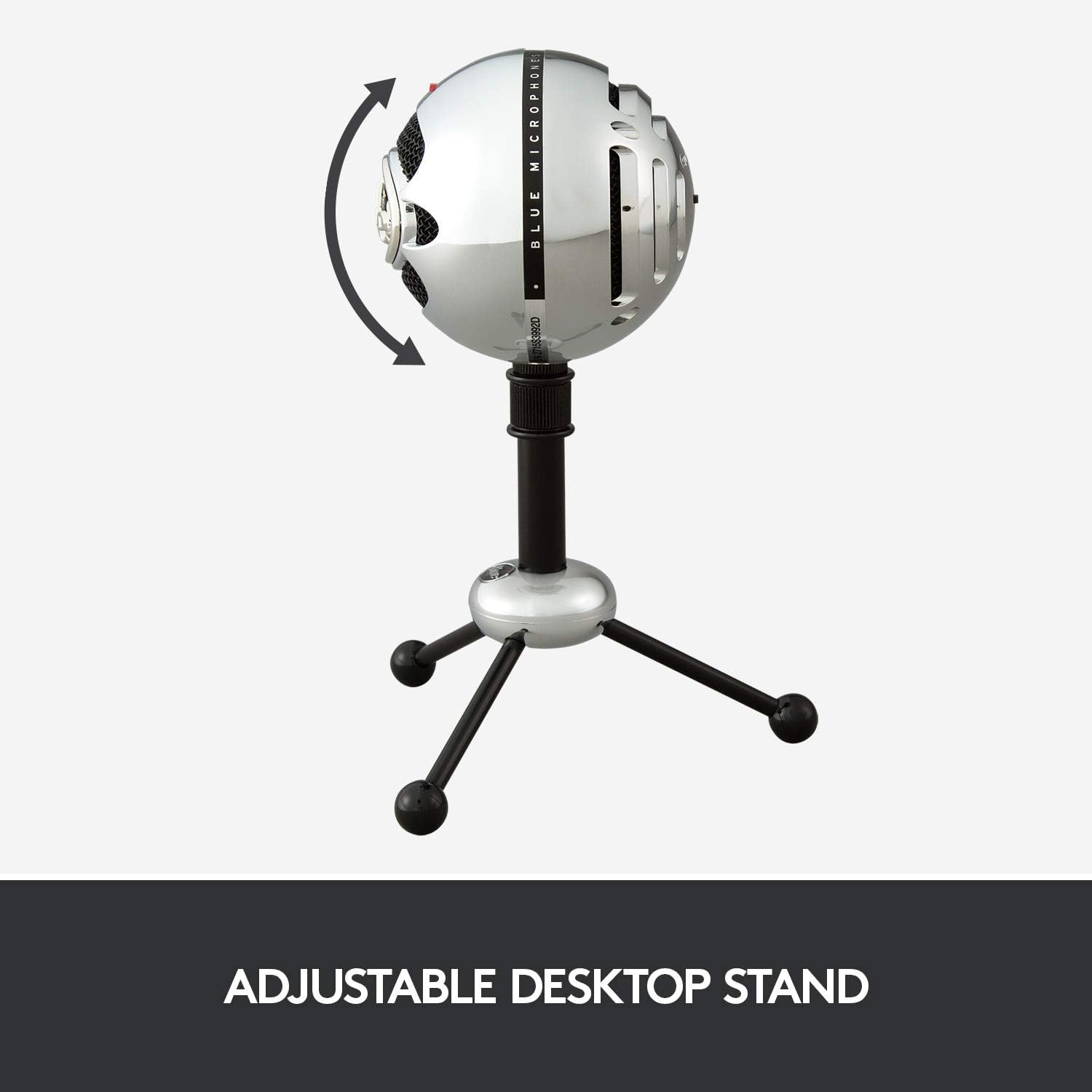 Logitech for Creators Blue Snowball USB Microphone for PC, Mac, Gaming, Streaming, Podcasting, Condenser Mic with Cardioid and Omnidirectional Pickup Patterns β Brushed Aluminum (Renewed)